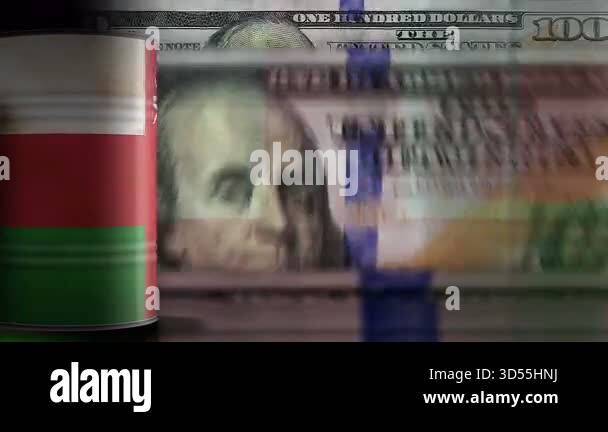 Oman oil business and fuel extraction barrels over USA Dollar money ...