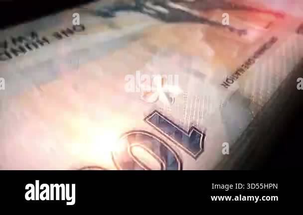 Zambia kwacha Zambian money counting. 100 ZMW banknotes. Fast cash note ...