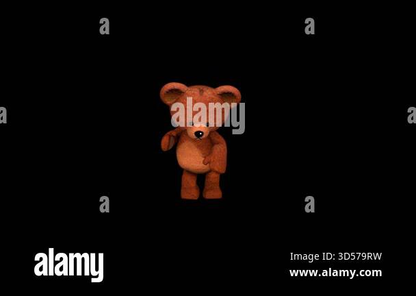 Funny Teddy Bear Toy Dancing Stock Video Footage - Alamy