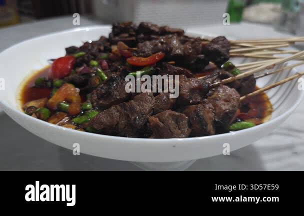 Sate kambing,Goat meat sate,Goat satay,Mutton satay Indonesian cuisine ...