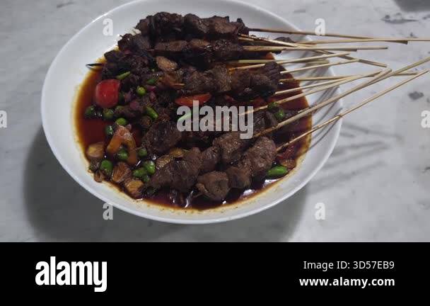 Sate kambing,Goat meat sate,Goat satay,Mutton satay Indonesian cuisine ...