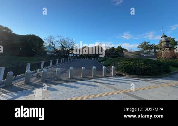 Tokyo Kitanomaru Park Early morning November 2024 Stock Video Footage ...