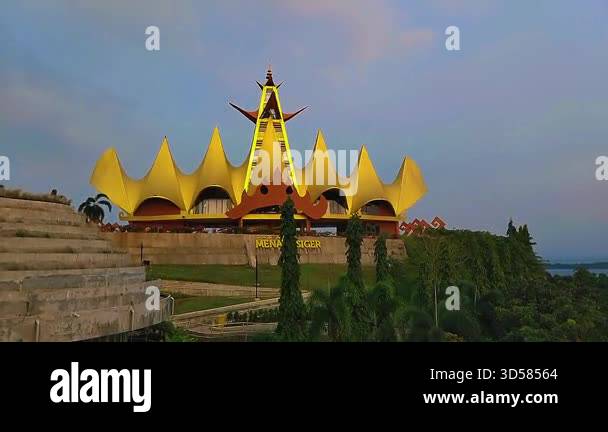 LAMPUNG, INDONESIA - 22 September 2025: Menara Siger (Siger Tower) yang ...