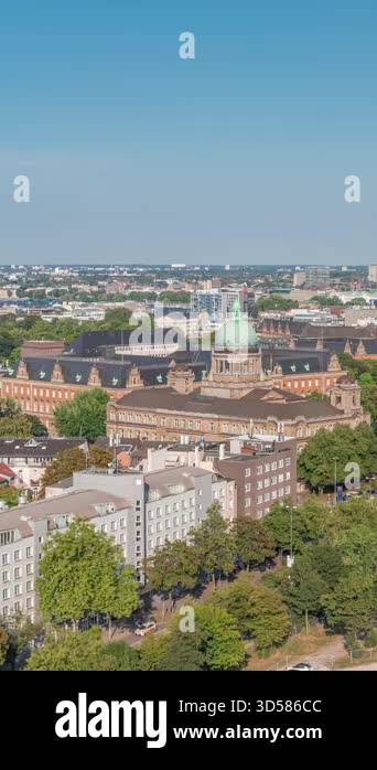 Aerial timelapse of Hamburg, Germany, highlighting the Hanseatic Higher ...