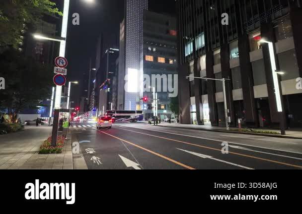 Kyobashi, Japan Tokyo Night View July 2024 Stock Video Footage - Alamy