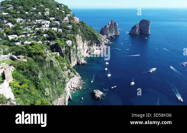 Famous faraglioni cliffs capri island Stock Videos & Footage - HD and ...