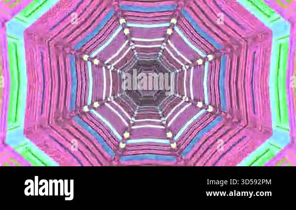 Colorful tunnel video loop creating a dynamic visual experience for ...
