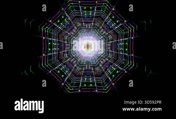 Colorful tunnel video loop creating mesmerizing visual effects for ...