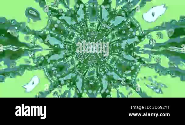 Seamless green tunnel video vj loop screensaver for immersive visual ...