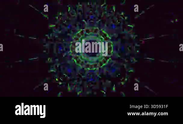 Tunnel video vj loop screensaver creating vibrant colors and patterns ...