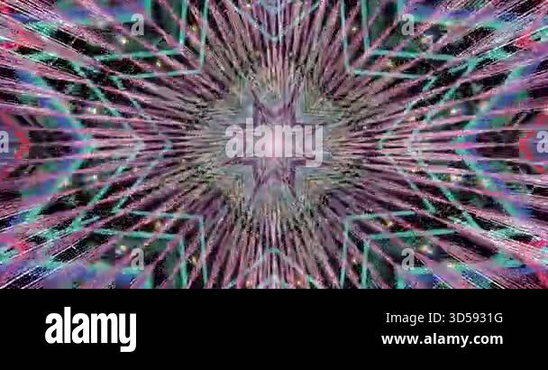 Seamless tunnel video vj loop screensaver with vibrant colors and ...
