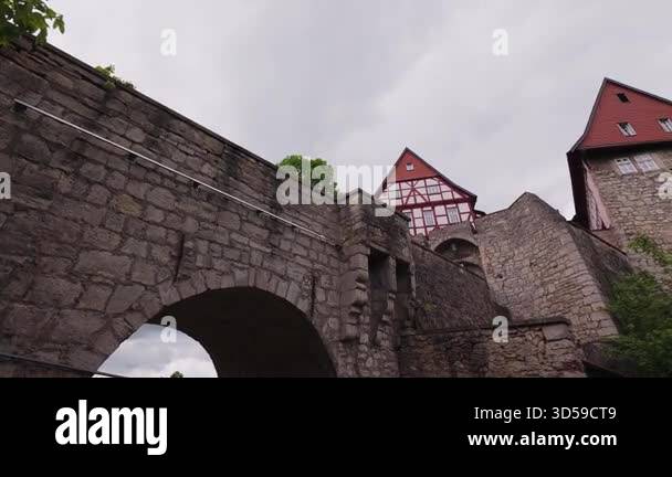 View of a small old castle in Germany. Bodenstein Castle is a medieval ...