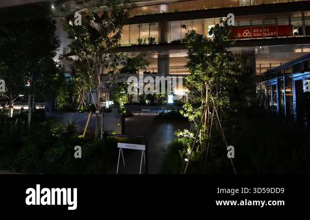 Takanawa Gateway City, Japan Tokyo Night View 2025 Stock Video Footage ...