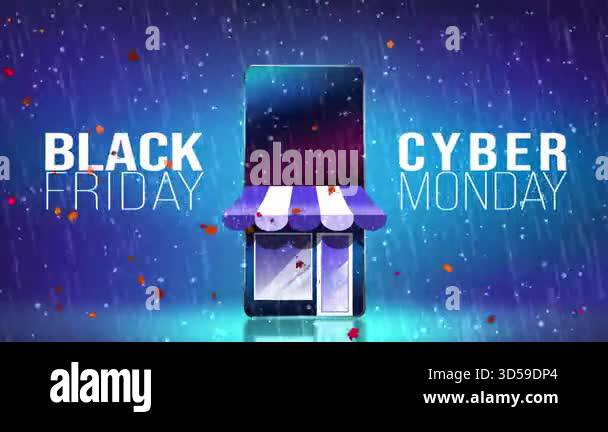 Background for your Black Friday and Cyber Monday Video. 4K Motion ...