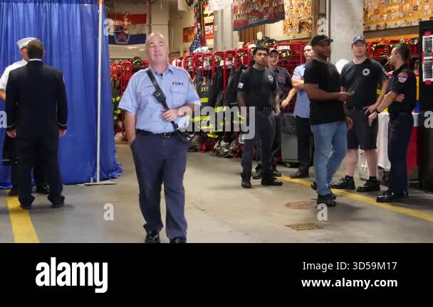 New York City, United States - 11 September 2023: Firefighters ...