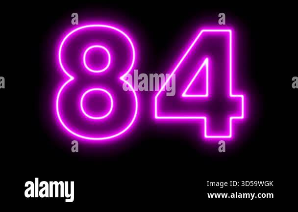 neon light sign with the 9 9 8 6 9 sign Stock Video Footage - Alamy