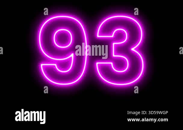 number 9 neon color Stock Video Footage - Alamy