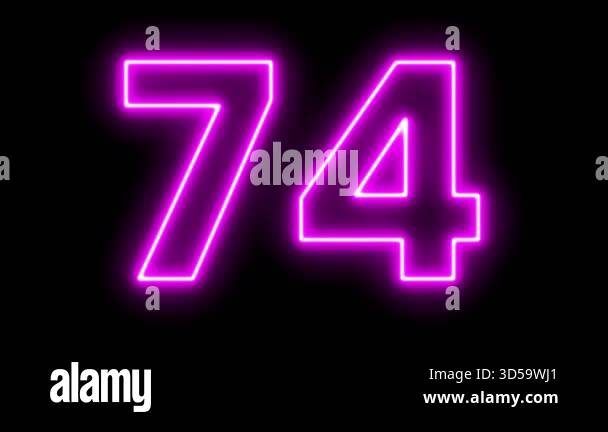 neon number 7 sign. vector illustration isolated Stock Video Footage ...
