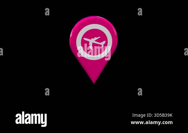 pin icon. map pointer. location icon symbol. gps icon Stock Video ...