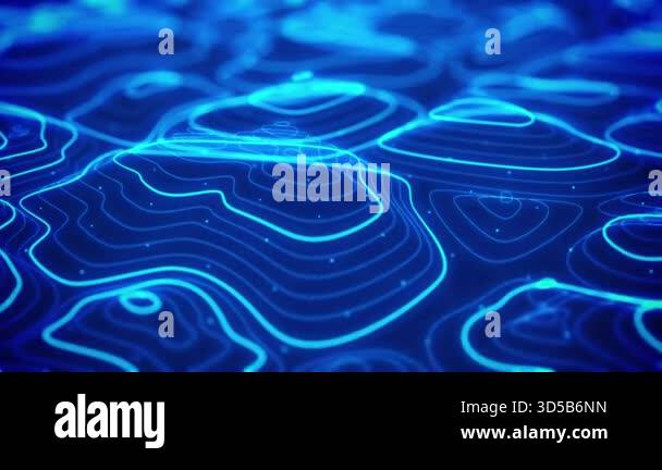 abstract blue technology background with lines and particles Stock ...