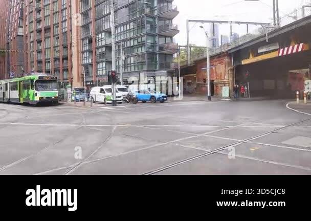Tram vehicles busy melbourne intersection Stock Videos & Footage - HD ...