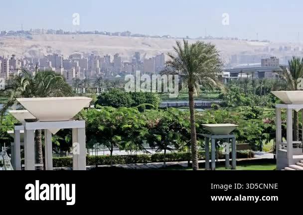 Cairo, Egypt, October 6 2024: Ain Al Sira lake view from The National ...