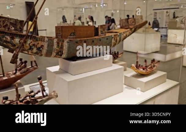 Cairo, Egypt, October 6 2024: Different monuments inside The National Museum of Egyptian ...