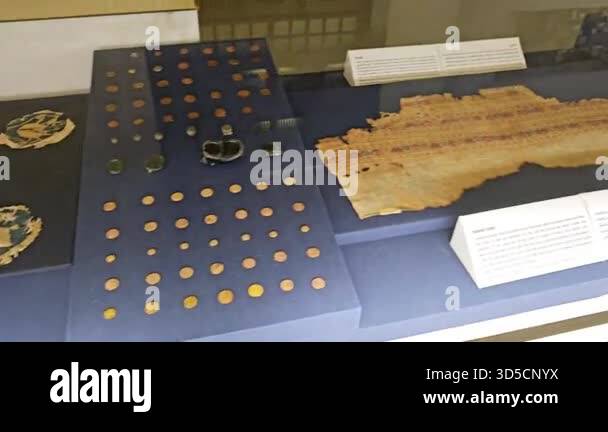 Cairo, Egypt, October 6 2024: Ancient gold coins in The National Museum ...