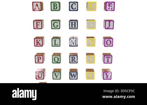 english alphabet falling animation Stock Video Footage - Alamy