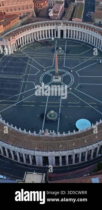 Aerial shot of the Vatican city state in Rome, Italy. Drone view of ...