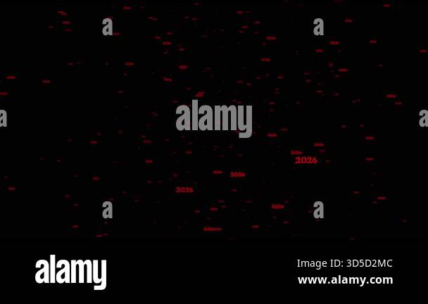 Seamless 2026 text animation video background Stock Video Footage - Alamy