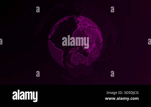 world map, glowing lines. global connection concept on purple ...