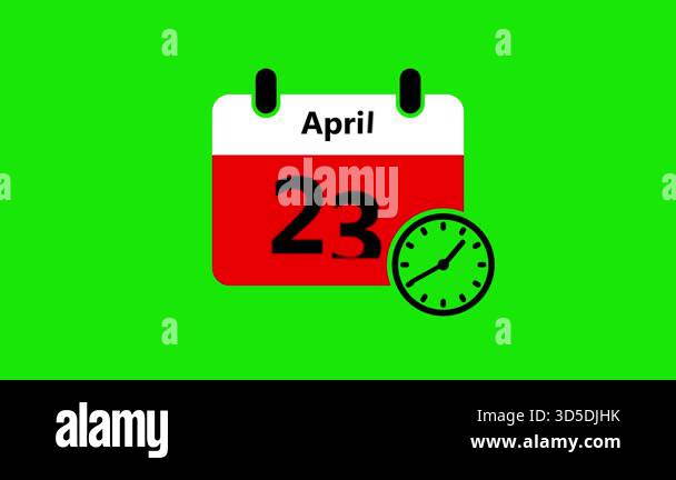 calendar icon. 3 d render illustration Stock Video Footage - Alamy