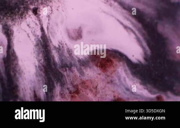 Glitter texture. Water particles. Blur red bronze brown colorful ink in ...