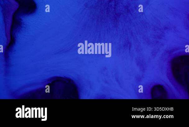 Blue spill. Paint background. Defocused color water texture flowing ...