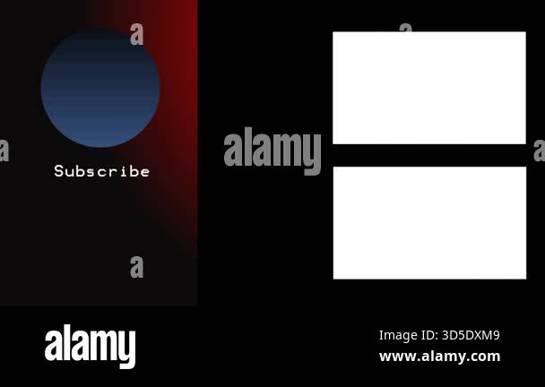 Modern YouTube End Screen Animation Template with Subscribe Button and ...