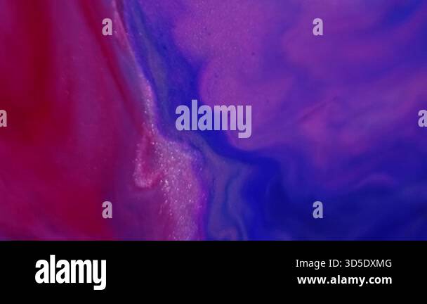 Spreading ink texture. Blur marble paint. Defocused blue purple crimson colorful water shiny ...