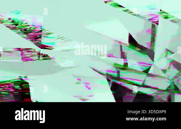 Retro Glitch Animation Loop - Abstract Blue Colorful Digital Art Stock ...