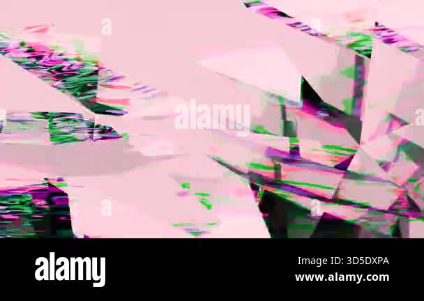 Retro Glitch Animation Loop - Abstract Pink Colorful Digital Art Stock ...