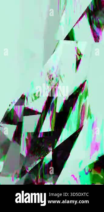 Retro Glitch Animation Loop - Abstract Blue Colorful Digital Art Stock ...
