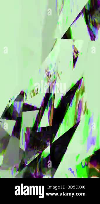 Retro Glitch Animation Loop - Abstract Green Colorful Digital Art Stock ...