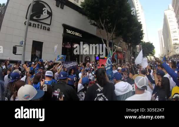 Los Angeles, California, USA, November 3, 2025 Los Angeles Dodgers fans ...