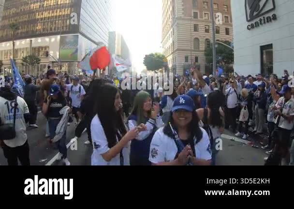 Los Angeles, California, USA, November 3, 2025 Los Angeles Dodgers fans ...