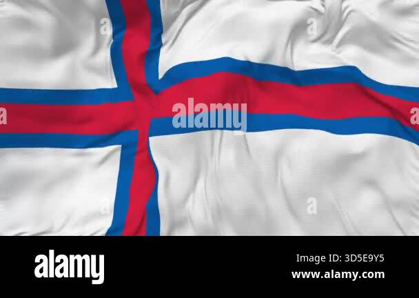 Faroe Islands Flag Seamless Looping Background, Looped Bump Texture ...
