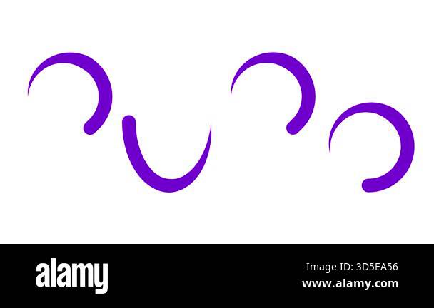 Animated violet 2026 year is drawn. Purple icon with fluid effect ...