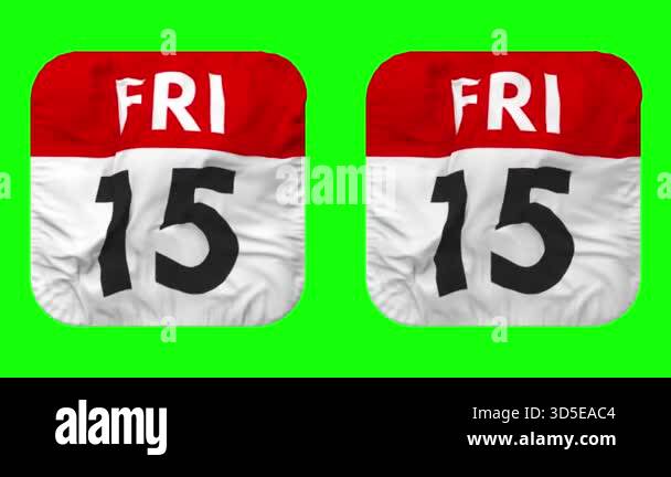 Eighth, 15th Friday Date Calendar Seamless Looping Squire Cloth Icon ...