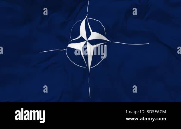 North Atlantic Treaty Organization, NATO Flag Seamless Looping ...