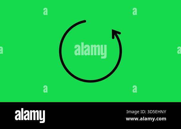 Rotating circular arrow loading animation. Refresh, reload ...