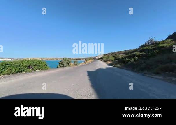 Mountain road scenery.Coastal road curve.Empty winding road High ...