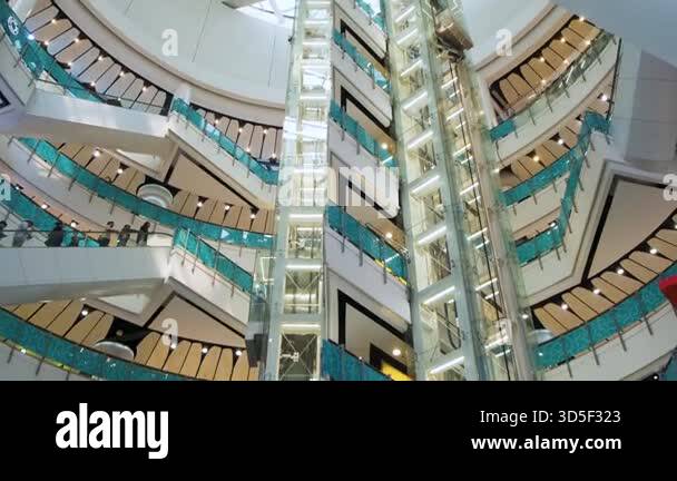Bangkok, Thailand - March 20, 2025: Modern shopping mall interior with ...